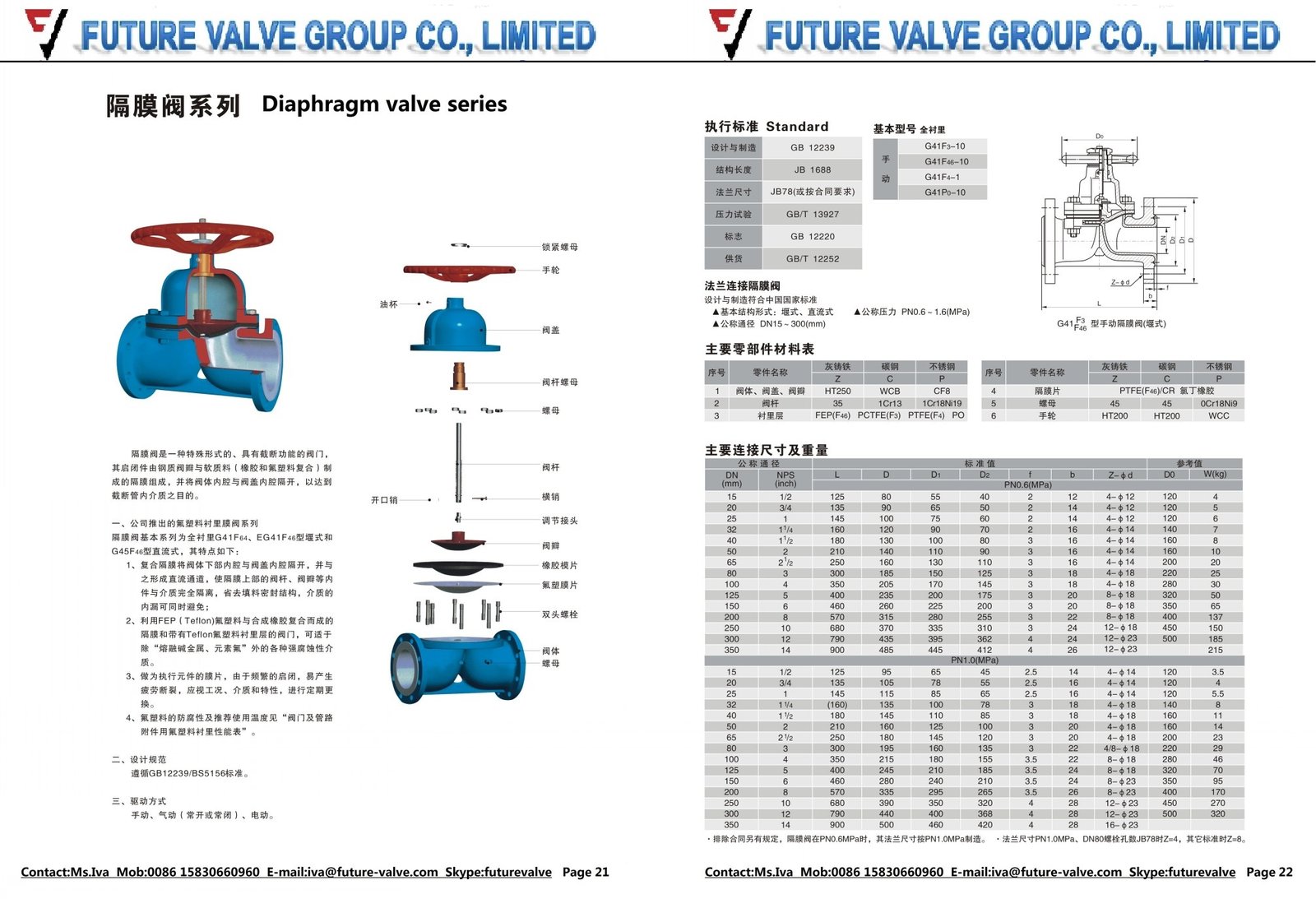 lined diaphragm valve series - FUTURE VALVE GROUP CO., LTD.