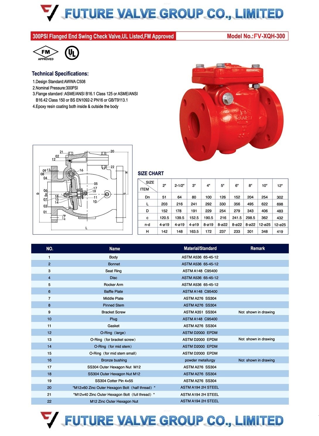 swing check valve UL FM - FUTURE VALVE GROUP CO., LTD.